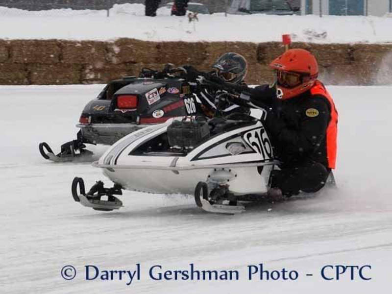 VINTAGE ICE OVAL SNOWMOBILE RACI