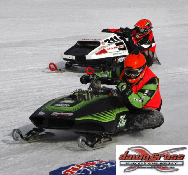 VINTAGE ICE OVAL SNOWMOBILE RACI